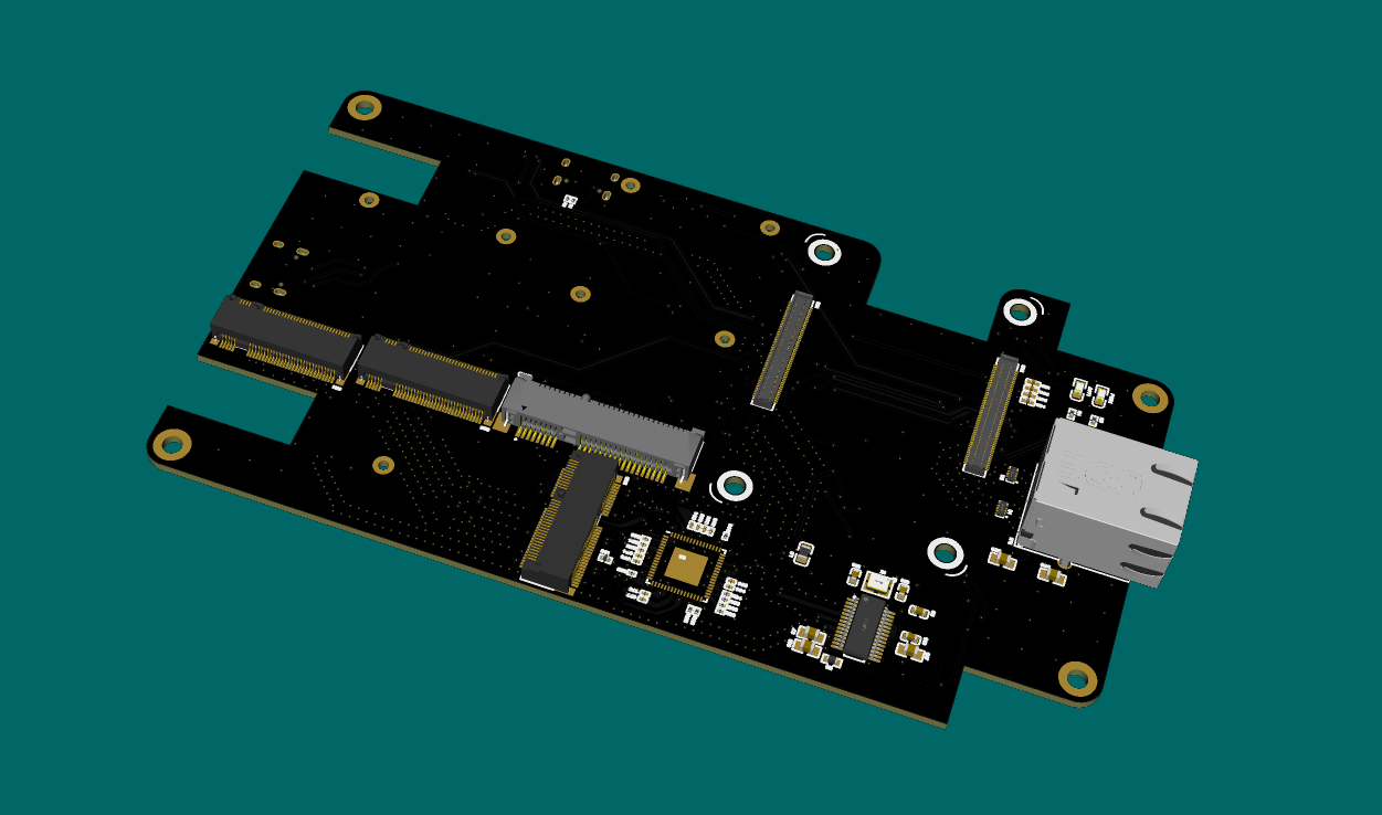 Raspberry Pi CM4 with 4-way PCIe Gen 2.0 Switch – Raspberry Pi PCB